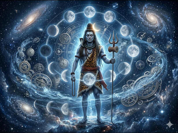 Why does Lord Shiva wear a crescent moon?