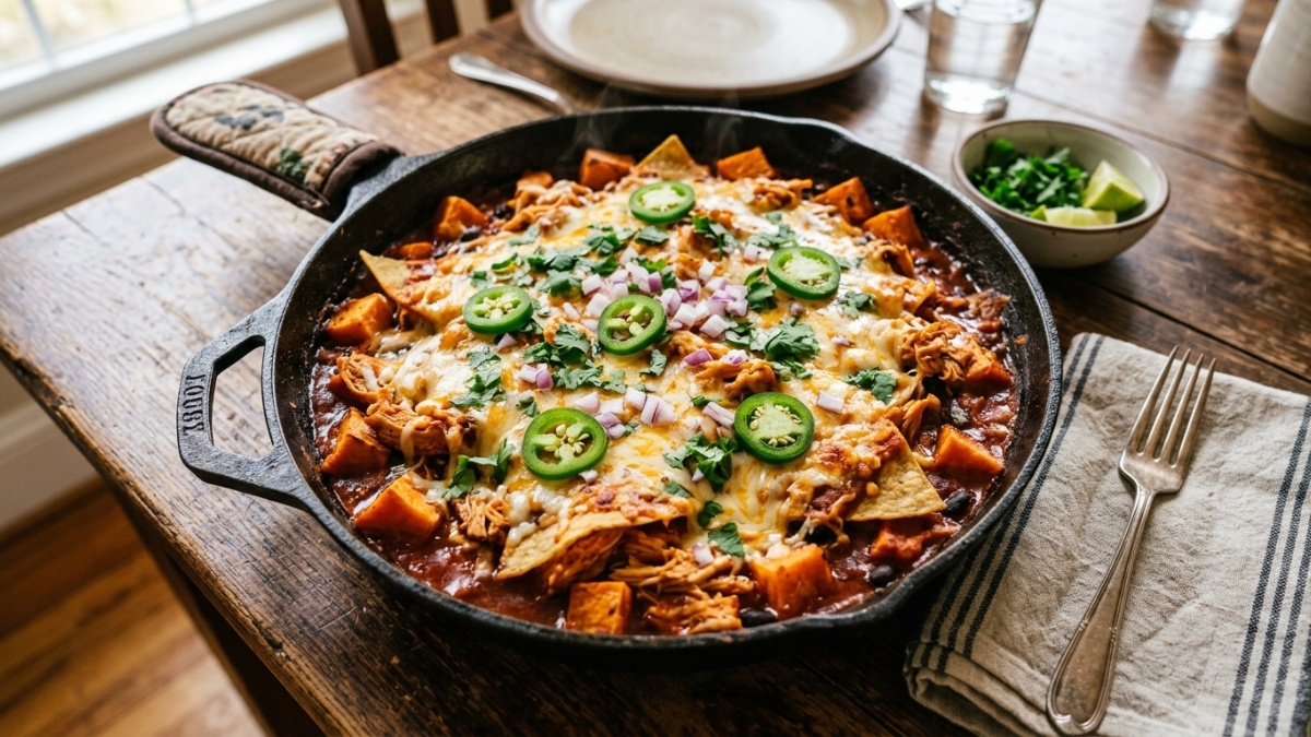 This Chicken and Sweet Potato Enchilada Skillet Is the One-Pan Dinner ...
