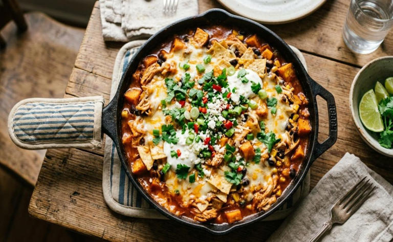 This Chicken and Sweet Potato Enchilada Skillet Is the One-Pan Dinner ...