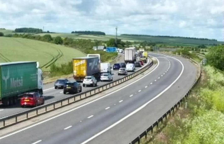 Drivers face five-mile queues near Stansted after multi-vehicle crash