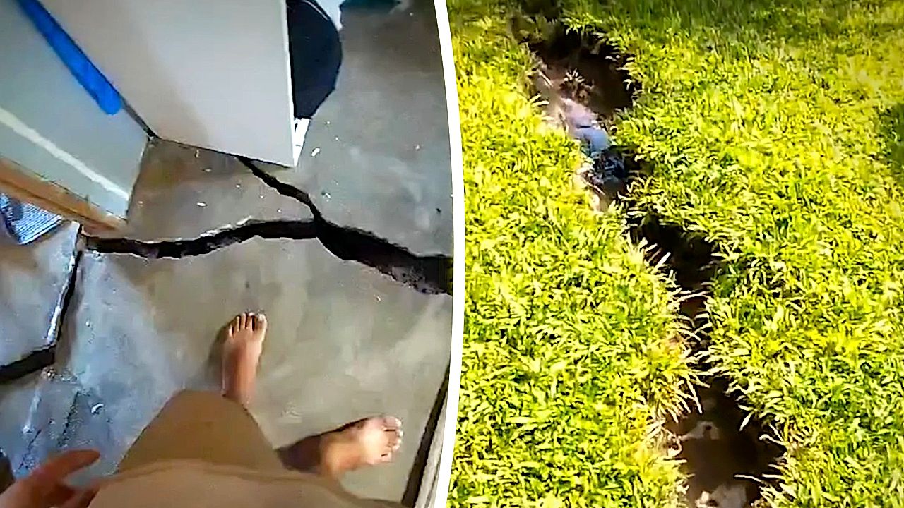 Inside the home left cracked and destroyed by the Philippines earthquake