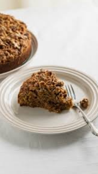 The pecan coffee cake with the perfect crumble top