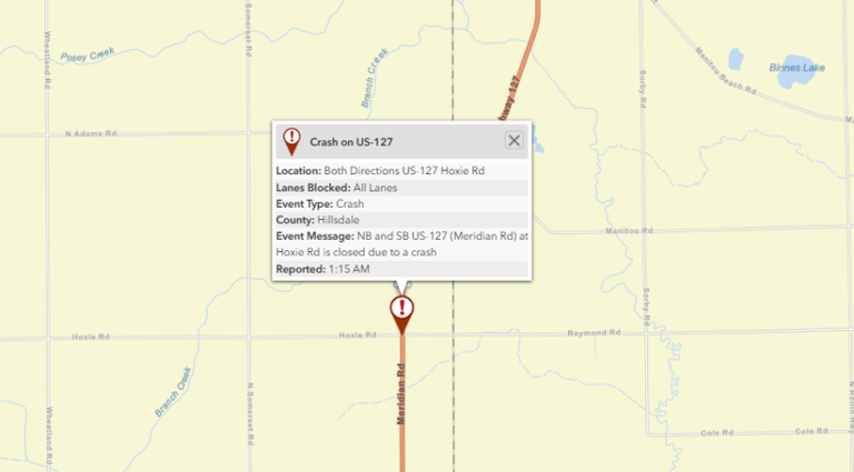 21-year-old dies in single-car crash in Hillsdale County