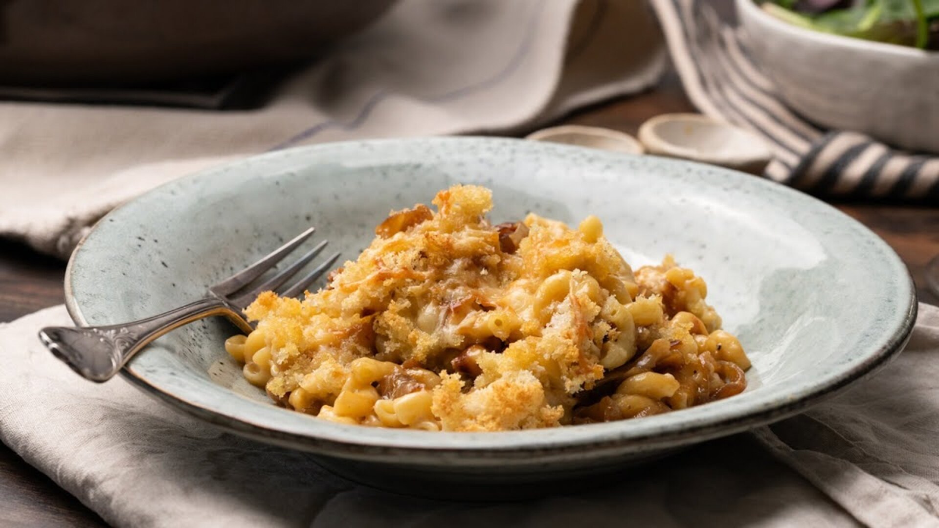 Decadent French onion mac and cheese recipe