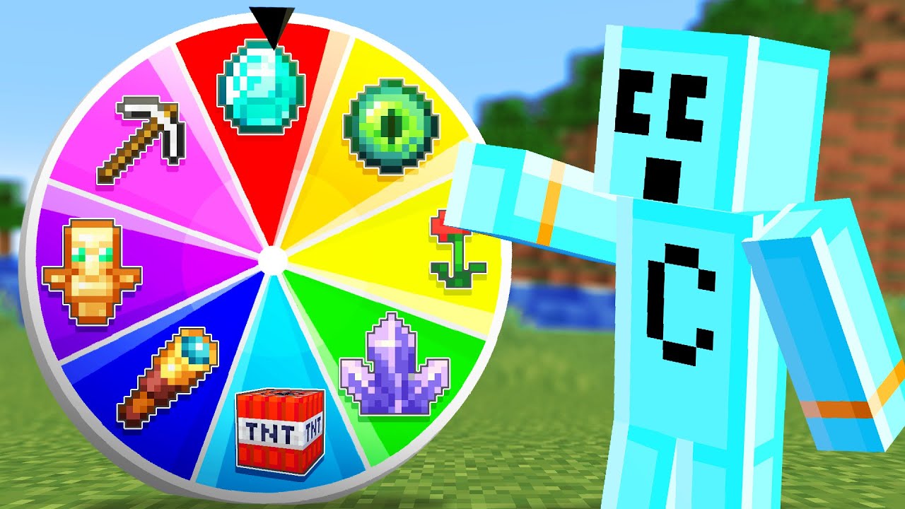 Letting a random wheel decide my fate in the Minecraft world