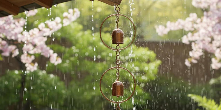 This rain chain turns summer storms into a soothing soundtrack
