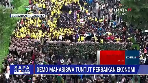 [Live] pantauan aksi demo mahasiswa di Bundaran HI Jakarta dan Kota ...
