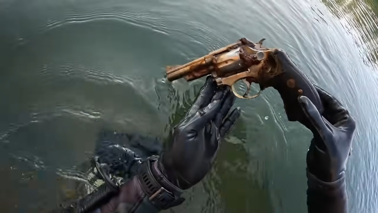 He thought it was river junk - then police saw the pistol and took it ...