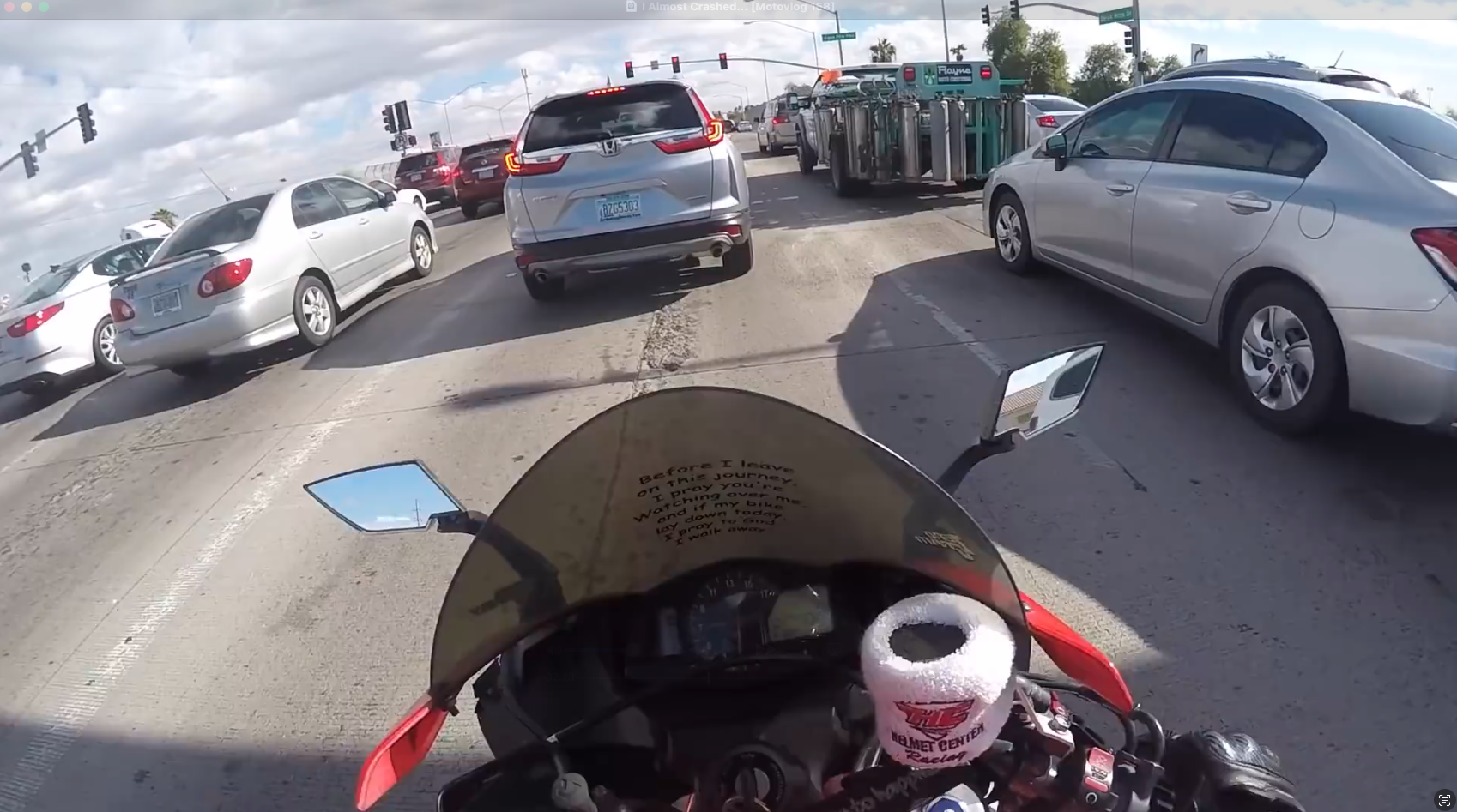 I came inches from a serious crash on this ride and my camera caught ...