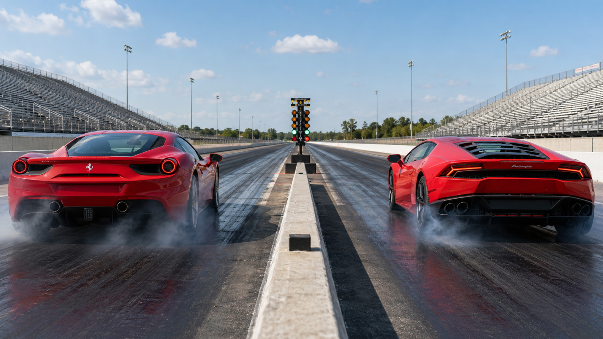 Is the Ferrari 488 GTB faster than the Huracan in drag race?