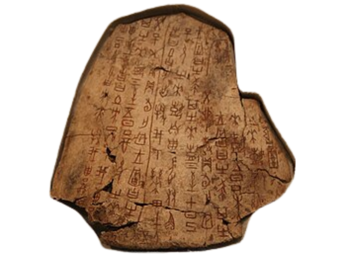 In 1899, a scholar examining dragon bones found carved marks and ...