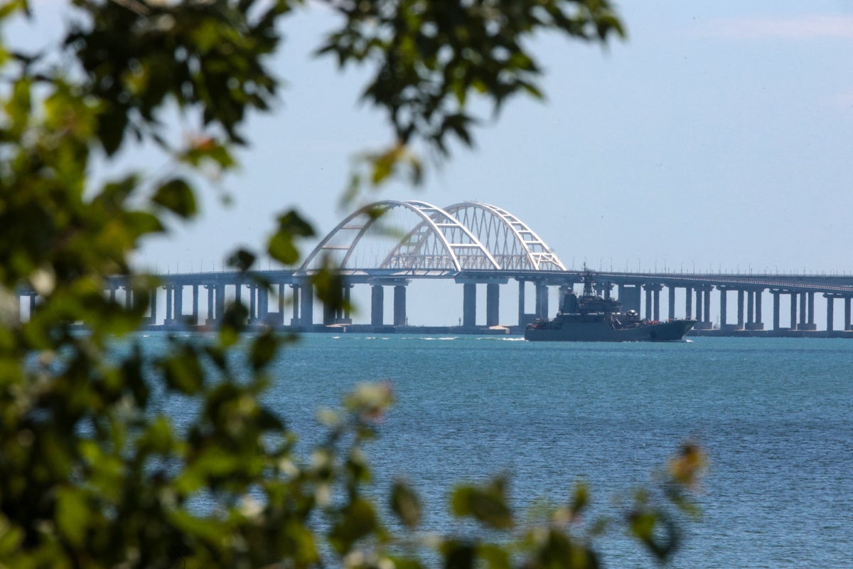 Ukrainian attack on bridge 'destroys 50 Russian military vehicles'