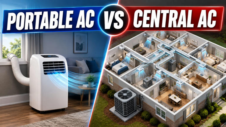 Portable AC vs central AC: Which one is better for your home and why