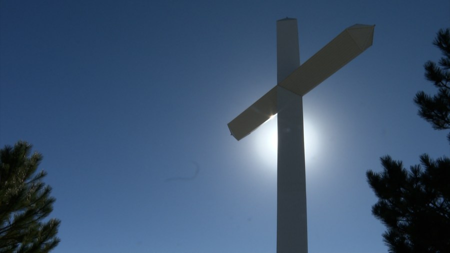 The cross of our Lord Jesus Christ: A major landmark in a small community