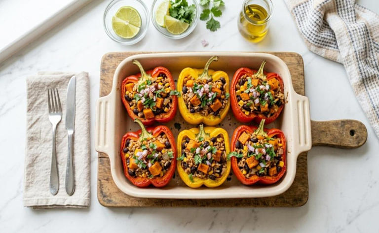These Sweet Potato and Black Bean Stuffed Peppers Are the Easy Anti ...