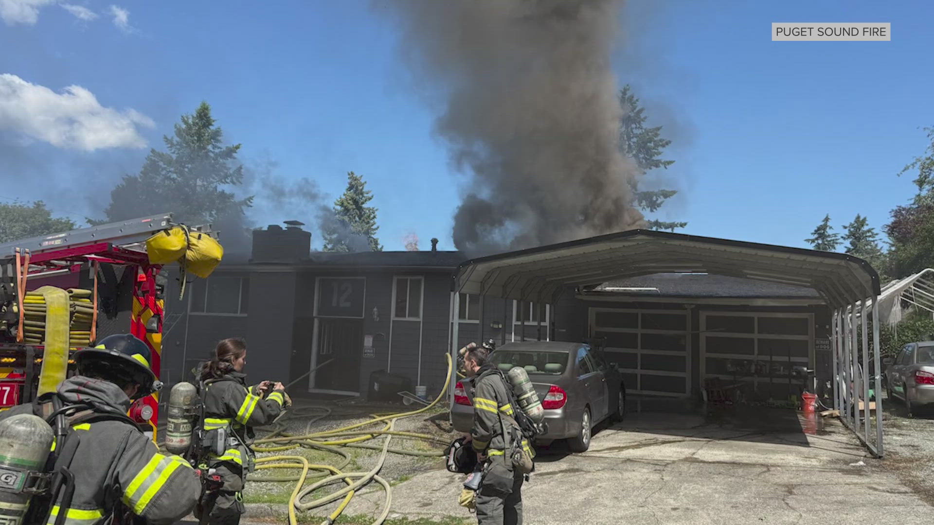2 people injured, dog killed in Kent house fire