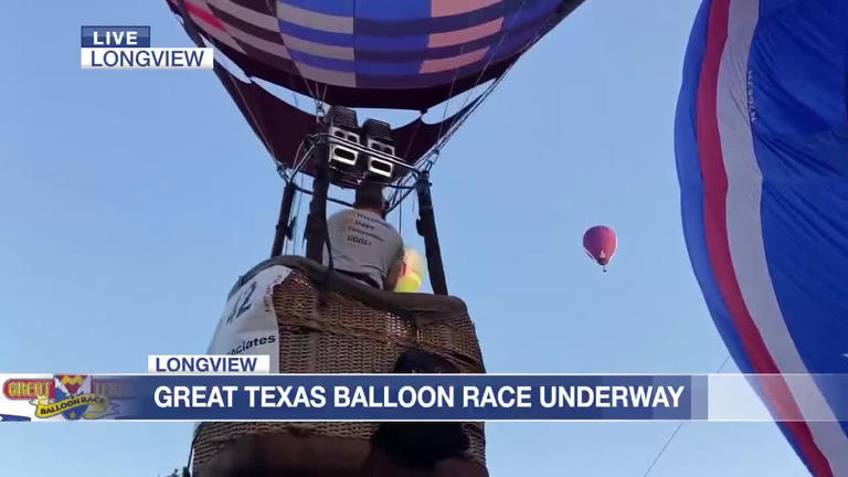 Pilots ascend to the skies during first day of Great Texas Balloon Race