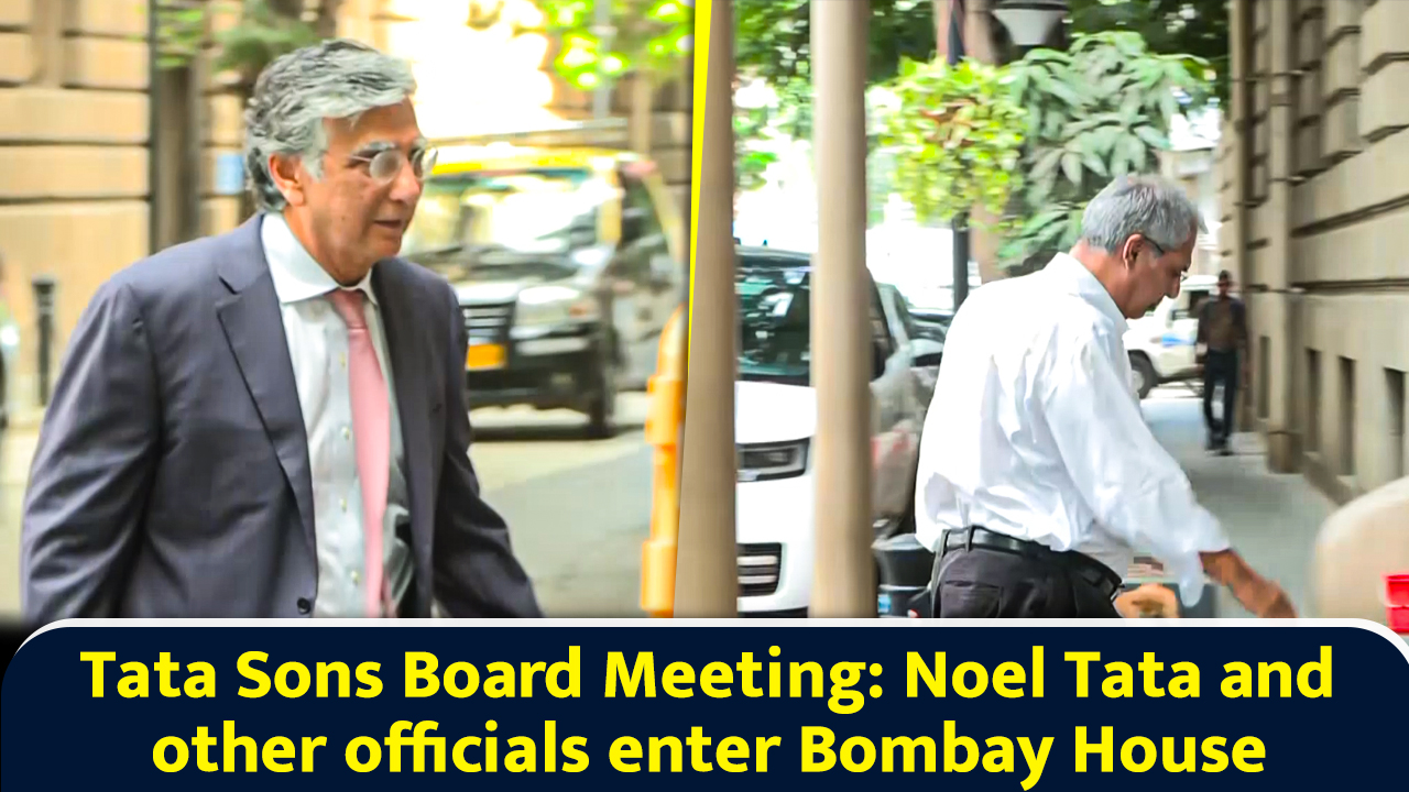 Tata Sons board meeting: Noel Tata and other officials enter Bombay House