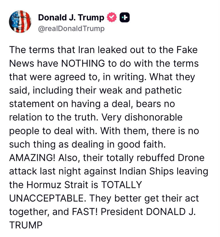 ‘Very dishonourable people’: Trump blames Iran for ‘attack on Indian ...