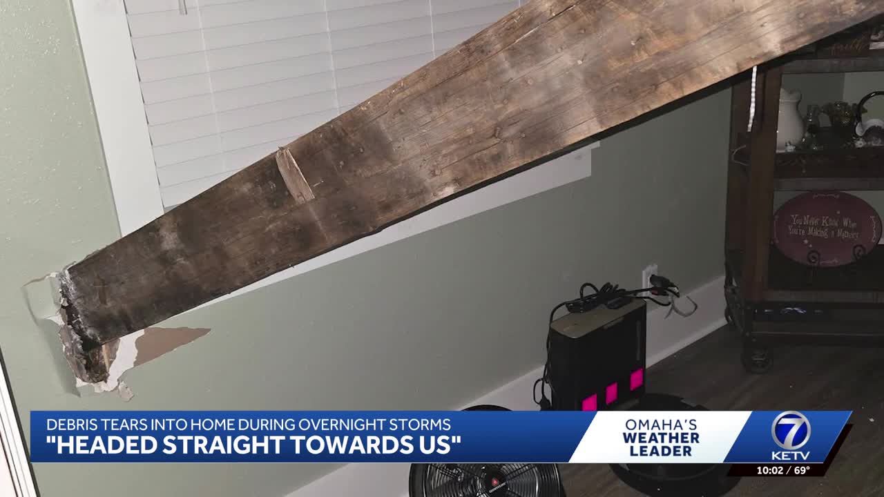 'Holes in the walls:' Severe storm debris tears into Iowa family's home