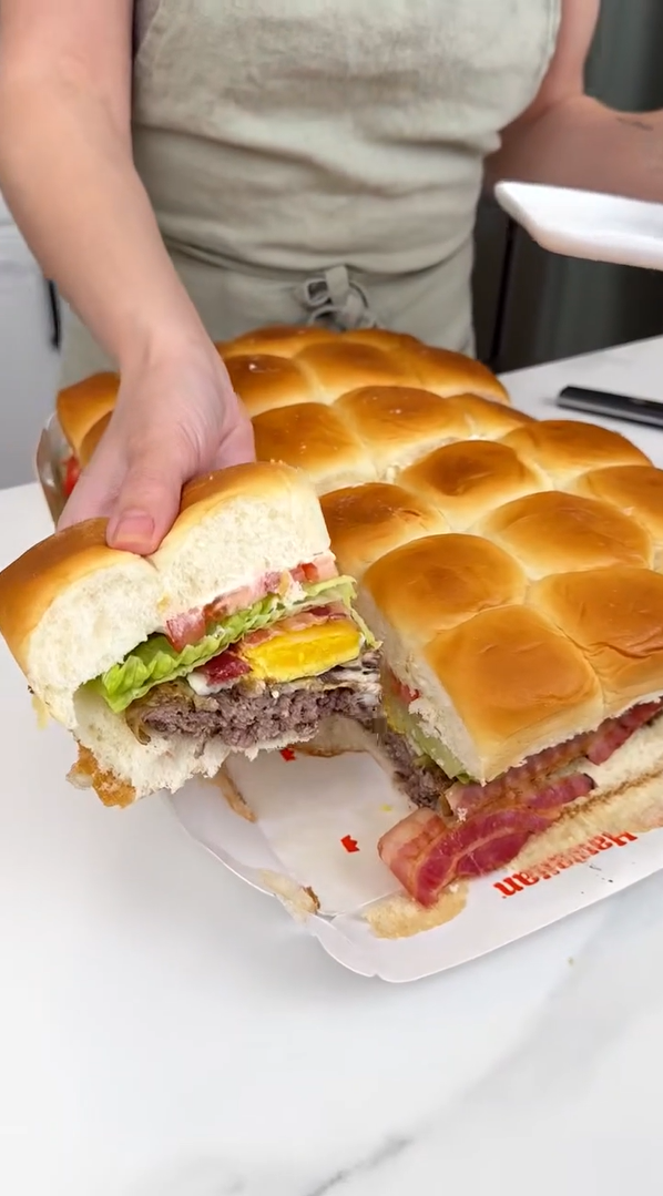 Breakfast burger sliders everyone will love