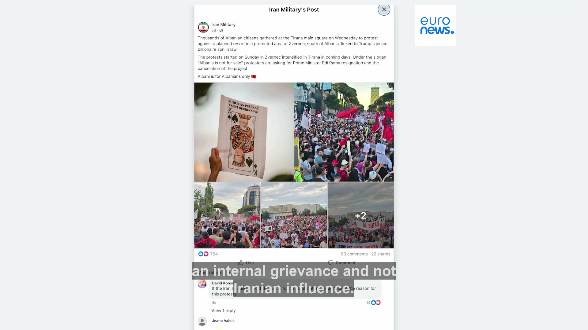 Albania protests escalate into diplomatic standoff with Iran