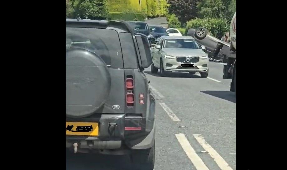 One person treated by ambulance service after a car ended up on its ...