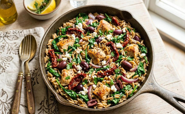 This One-Pan Chicken Orzo With Spinach and Sun-Dried Tomatoes Is the ...