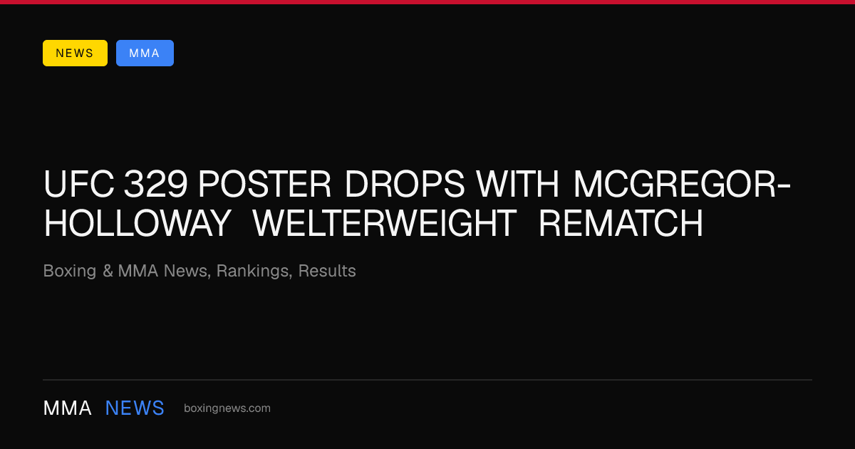 McGregor returns to UFC poster after two-year absence