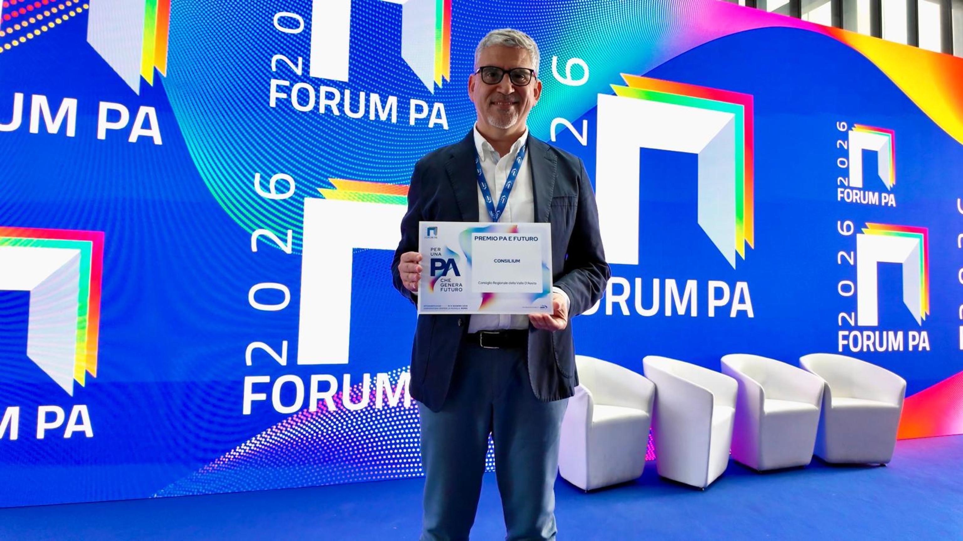 Consiglio Valle, piattaforma 'Consilium' premiata da Forum PA 2026
