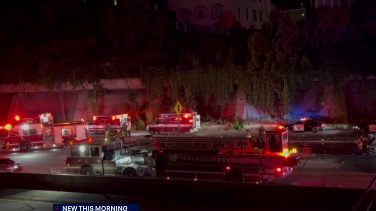 One dead, 4 injured in fiery San Francisco car crash