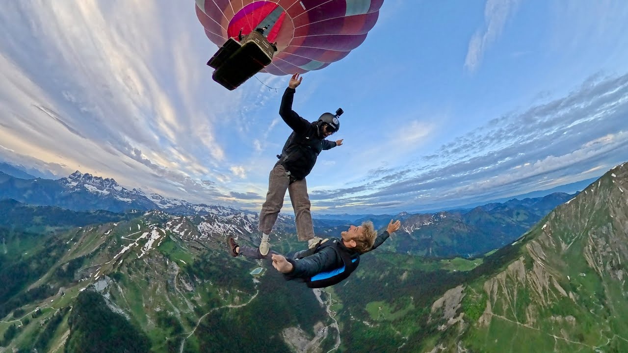 He used another human as a surfboard at 10,000 feet