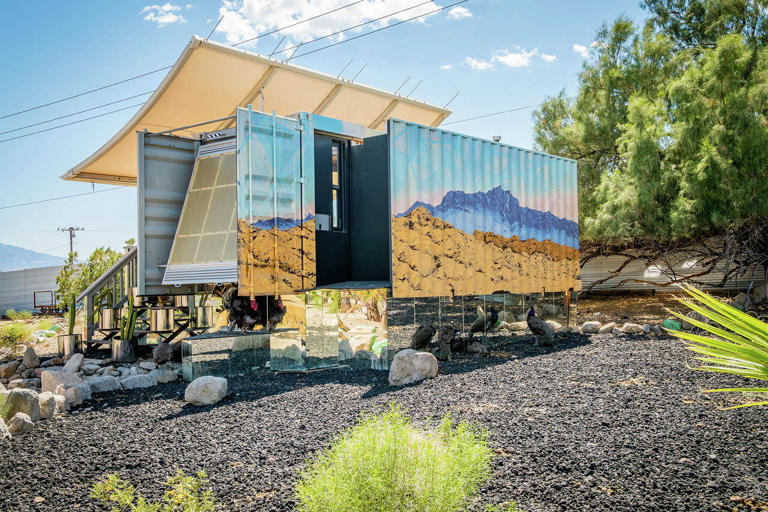 Wake up to a zebra at your door at this wild California desert escape