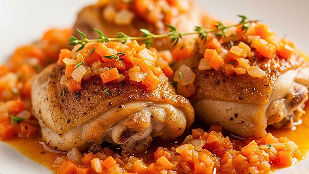 Pollo con verduras ¡Súper jugoso!