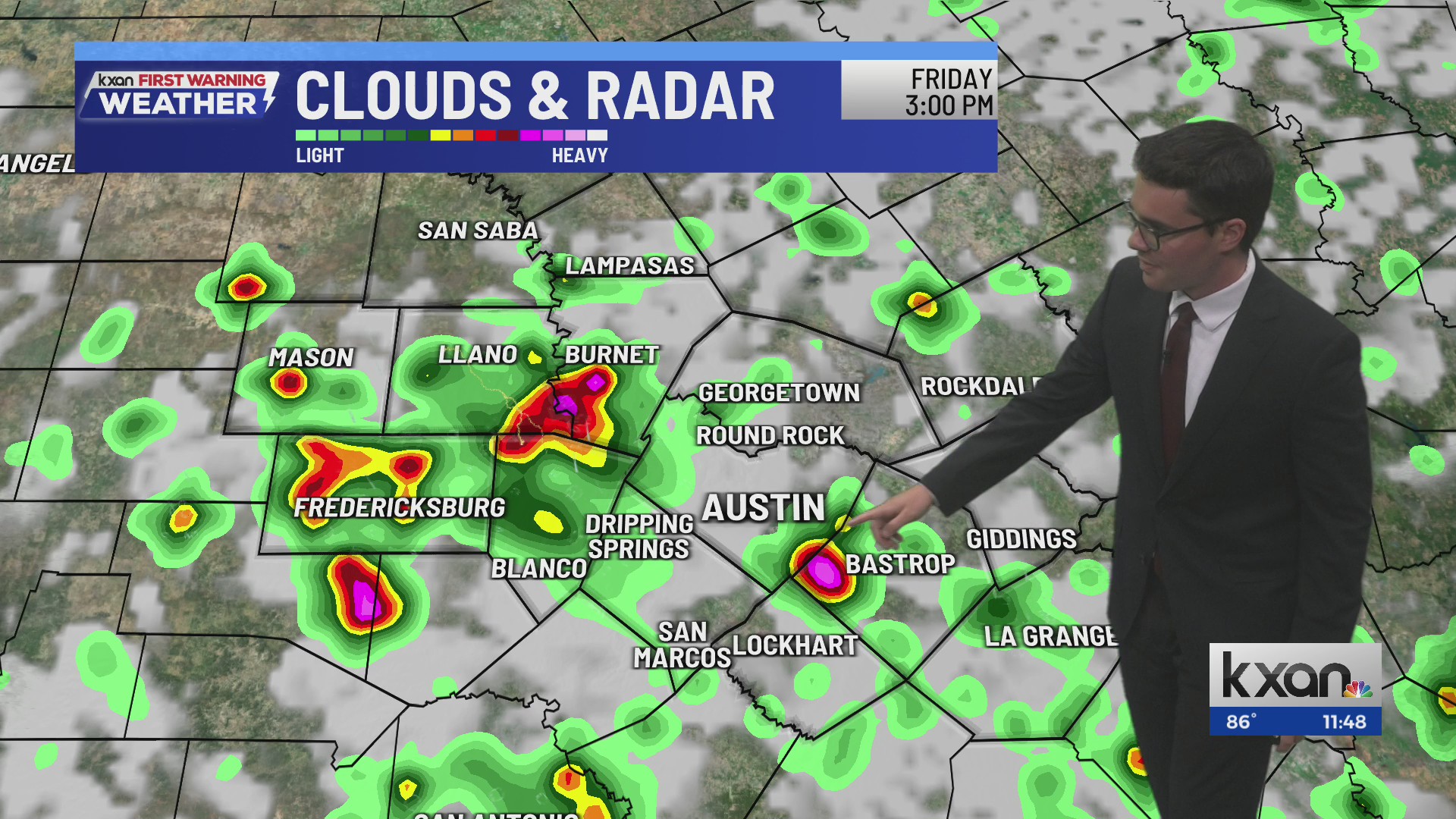 Isolated downpour, widespread heavy rain possible next Monday | KXAN ...