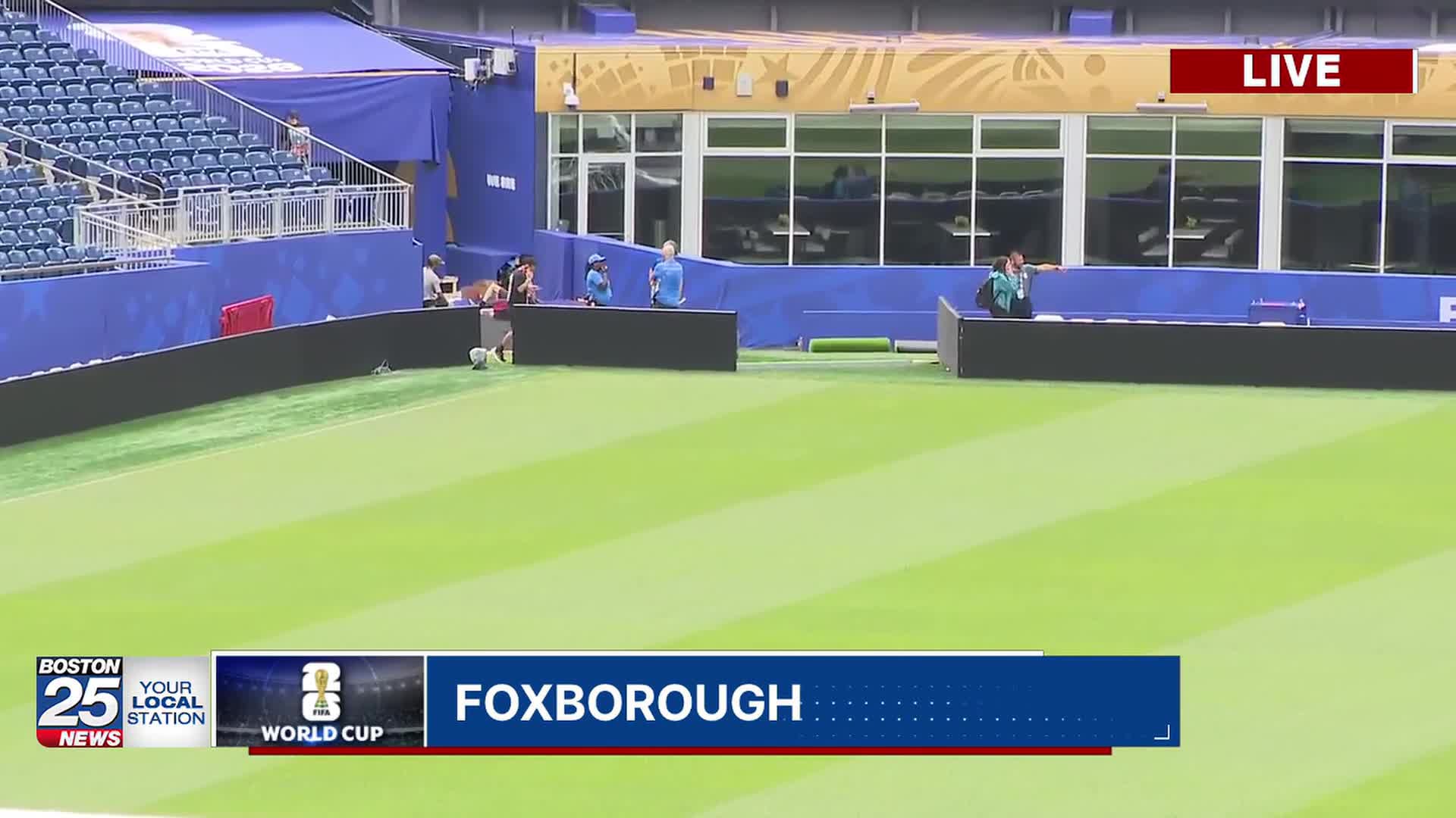 Boston stadium transforms into World Cup pitch ahead of first match