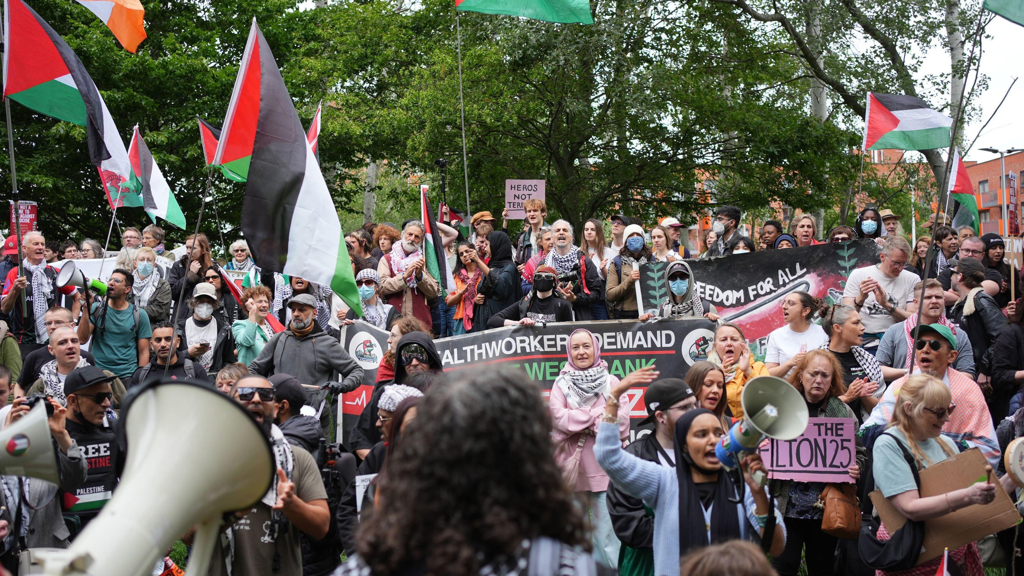 More than 70 protesters arrested outside court