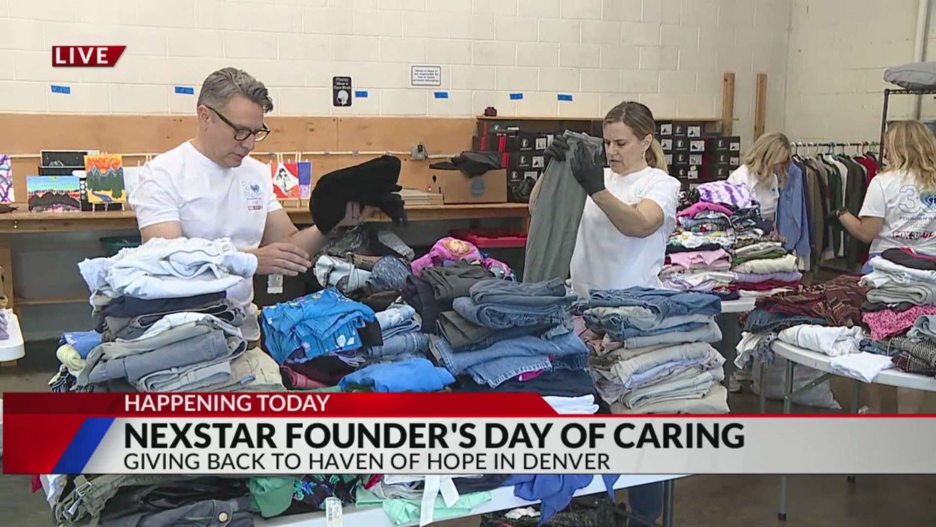 FOX31 & Colorado's CW2 volunteering at Haven of Hope in Denver