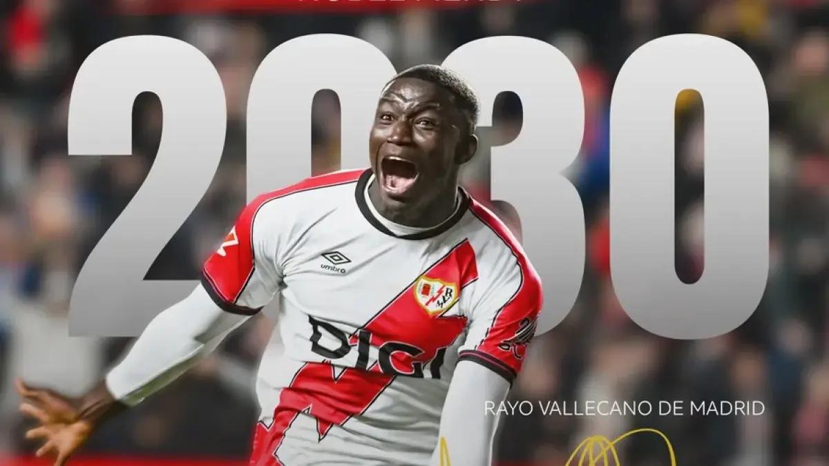 El Rayo Vallecano hace oficial el fichaje de Nobel Mendy