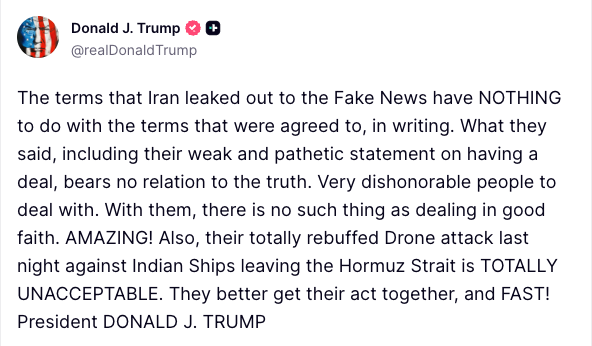 Trump issues fresh warning to Iran's leadership: 'They better get their ...