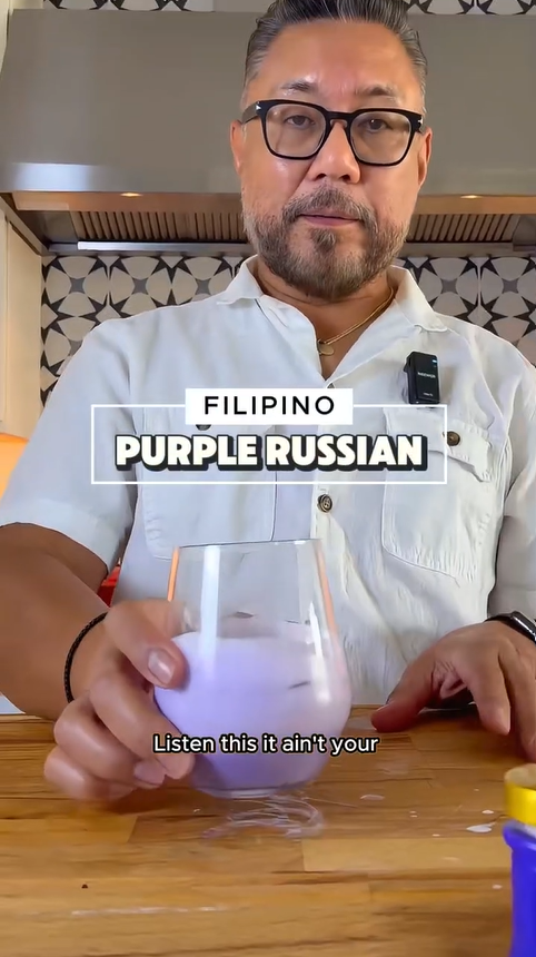 Ube white Russian a Filipino twist on a classic