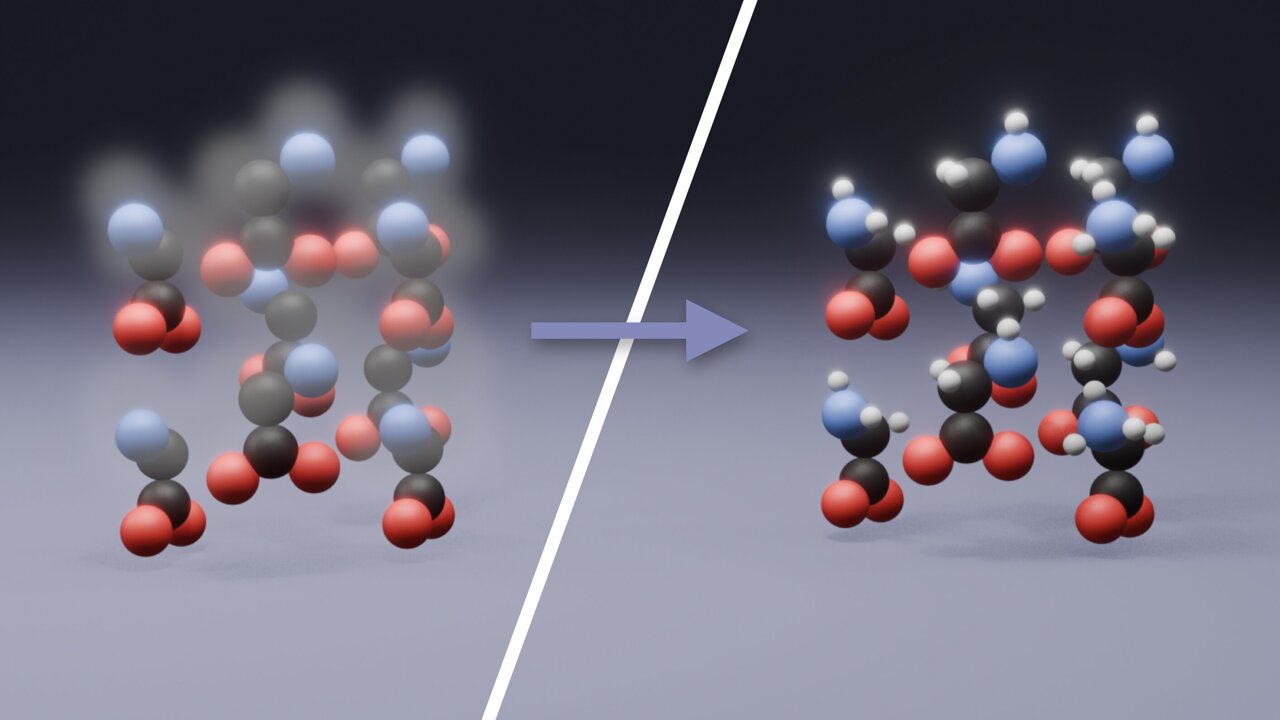 AI tracks missing hydrogen atoms in crystals with 97% success rate