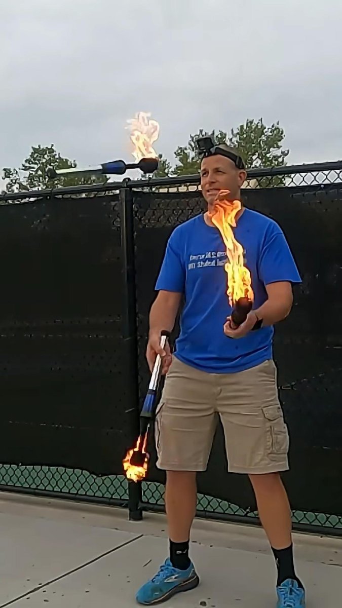Watch: Idaho man juggles flaming torches for over 6 minutes