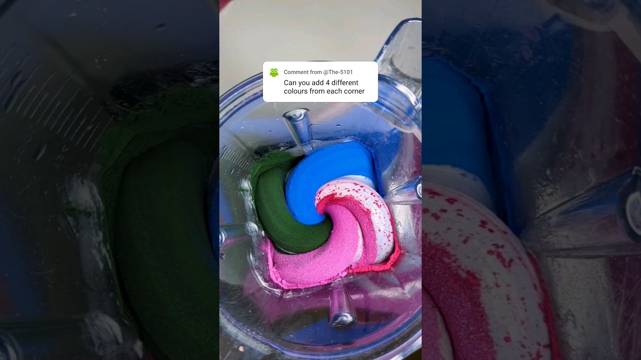 Blending 4 different colors into one smoothie 🌈
