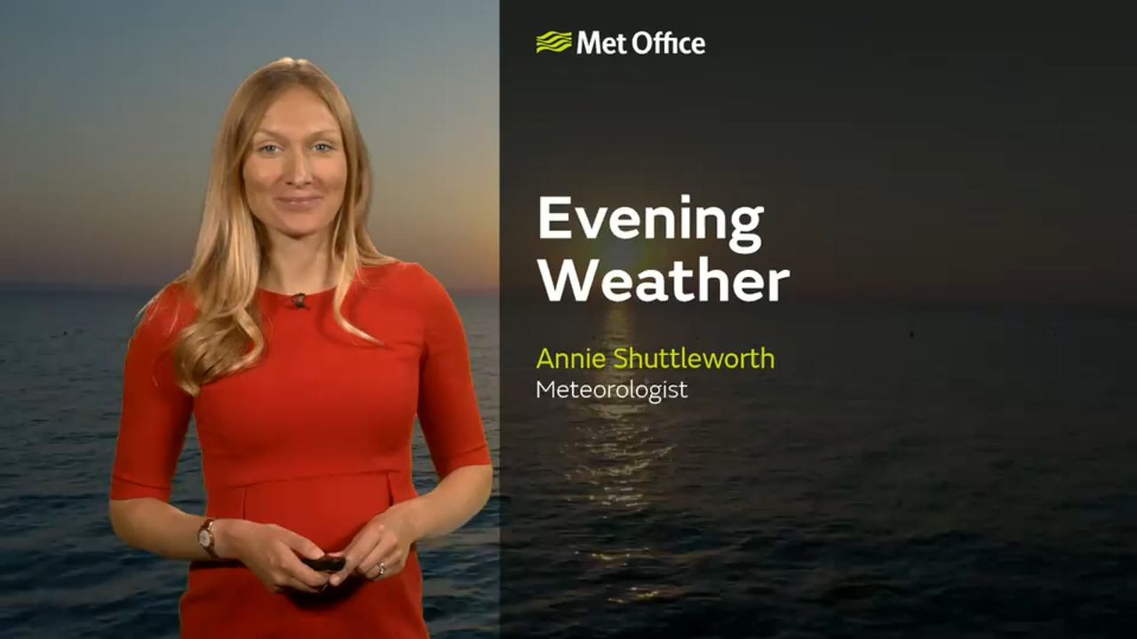 Met Office Friday evening weather forecast 13/06/2026
