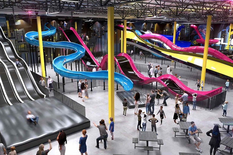 The largest indoor slide park in the US is opening this month ...