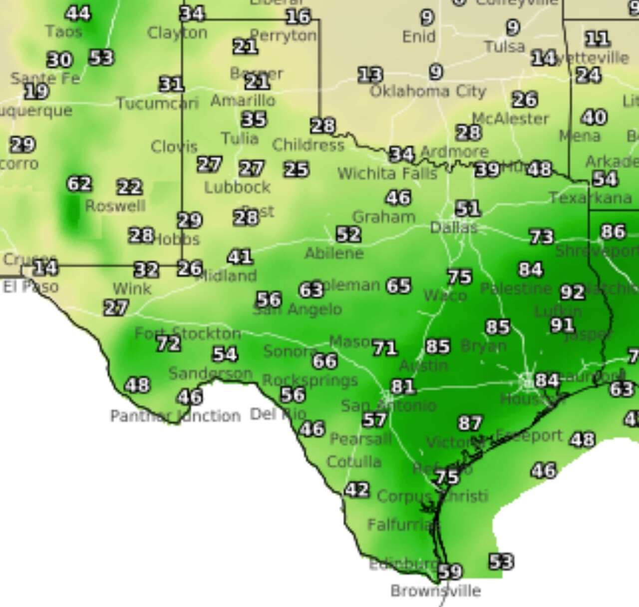 Temperatures remain below 100 degrees as rain returns to forecast