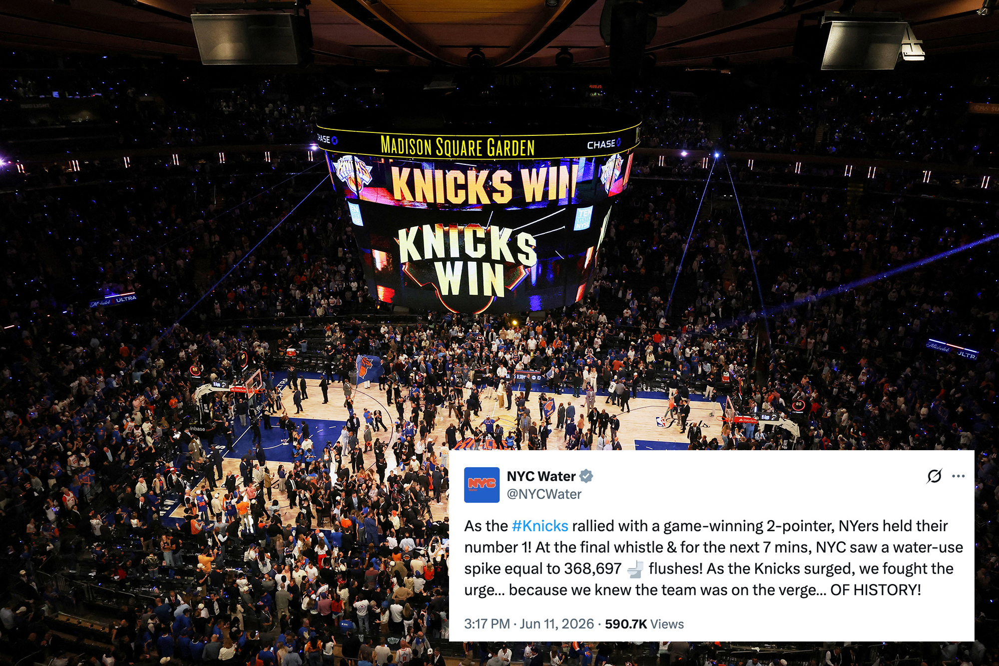 New Yorkers held their breath and bladders for nailbiting Knicks Game 4 ...