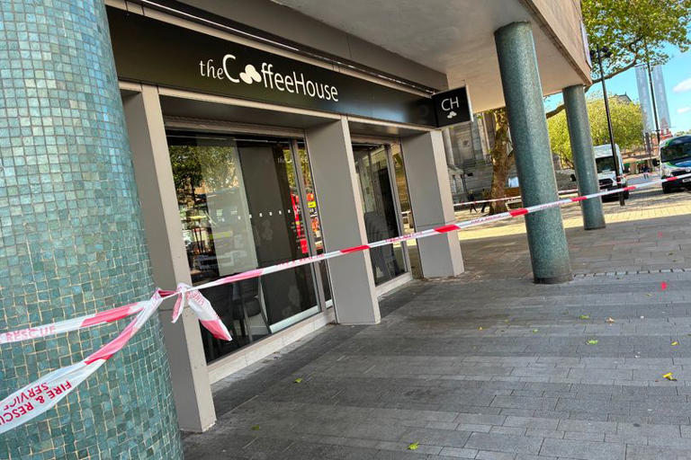 Emergency services on scene after fire breaks out at Bolton coffee shop ...
