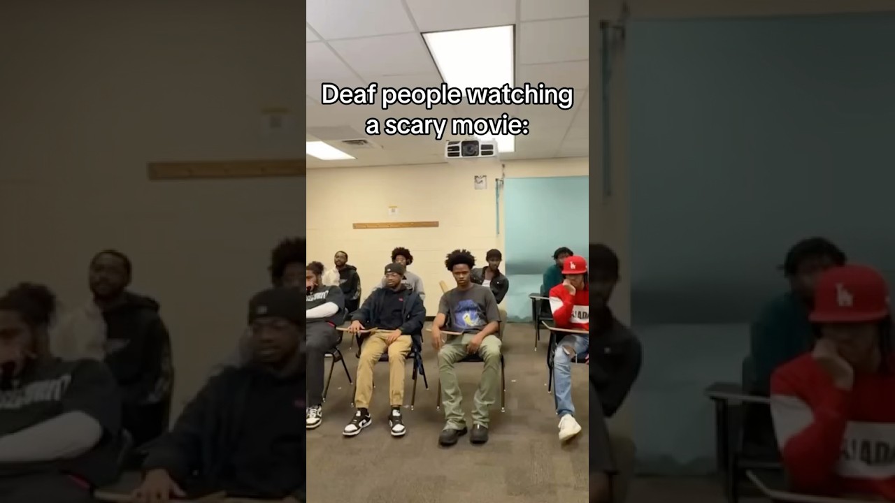 Deaf people watching a scary movie🤨🤨shorts mustwatch